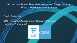IBM Deep Learning Overview | PPTX