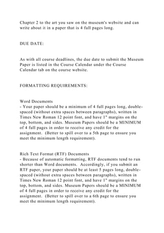 Dallas Museum of art or the Kimbell art museum.Pick six differen.docx