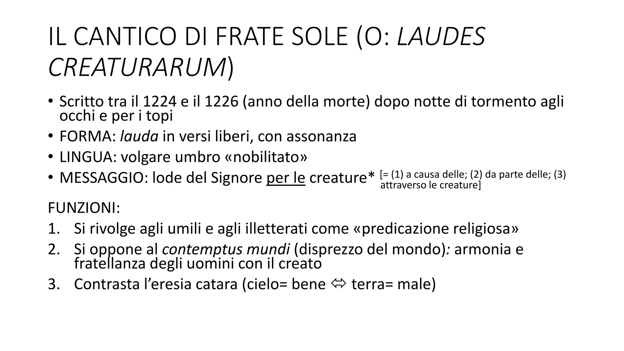 Dal latino ai volgari_Lauda_Cantico_delle_creature.pptx
