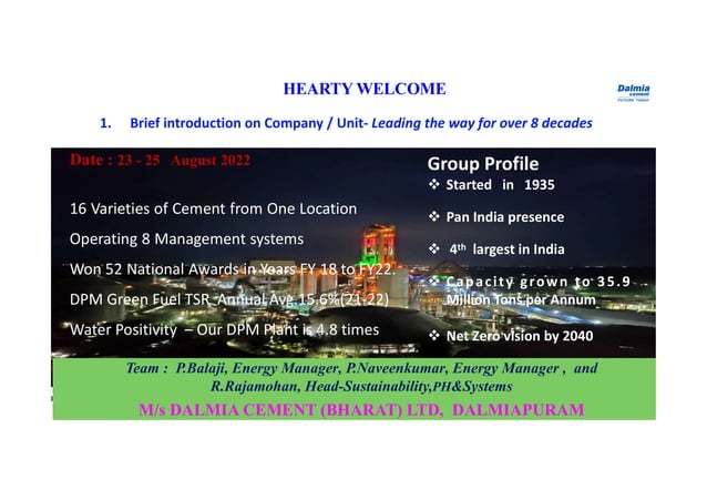 Dalmia cement Dalmiapuram.pdf | Power and Energy Industry | Industries