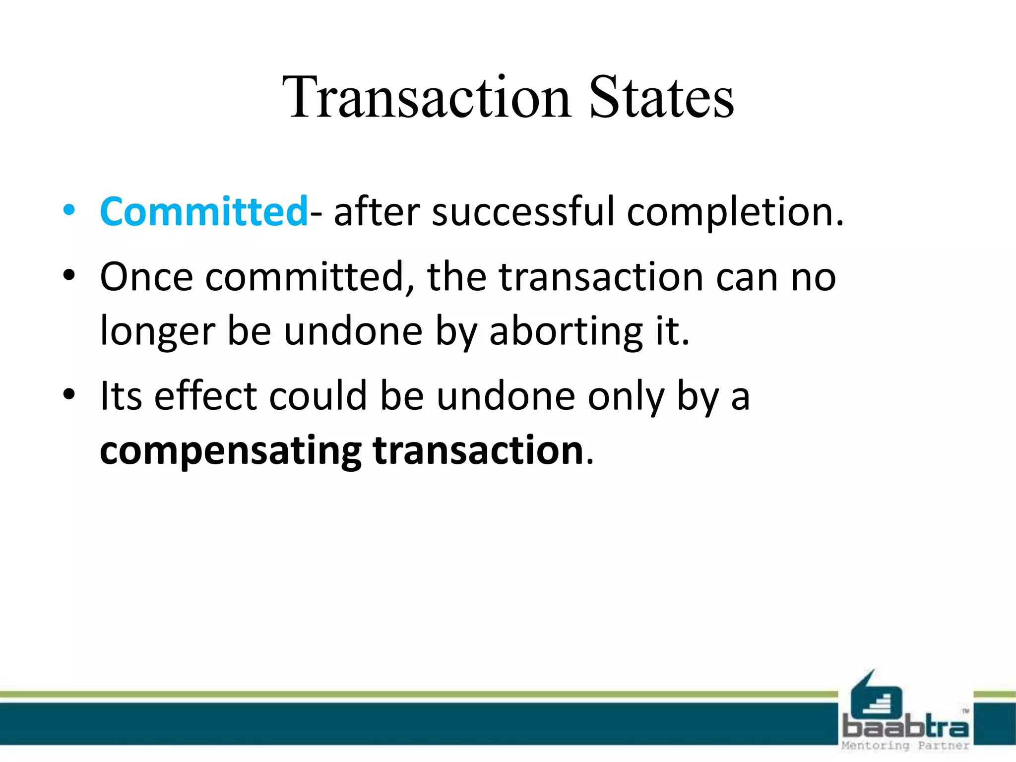Database Abstraction Layer and Transaction in Stored procedures | PPTX | Databases | Computer ...
