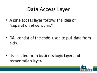 Database Abstraction Layer and Transaction in Stored procedures | PPTX | Databases | Computer ...