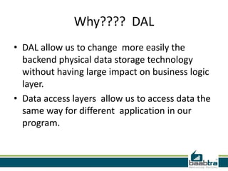 Database Abstraction Layer and Transaction in Stored procedures | PPTX | Databases | Computer ...