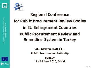 Ahu Meryem Daloglu, SIGMA Public procurement review bodies conference ...