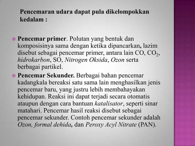 Dal penanggulangan pencemaran udara | PPTX