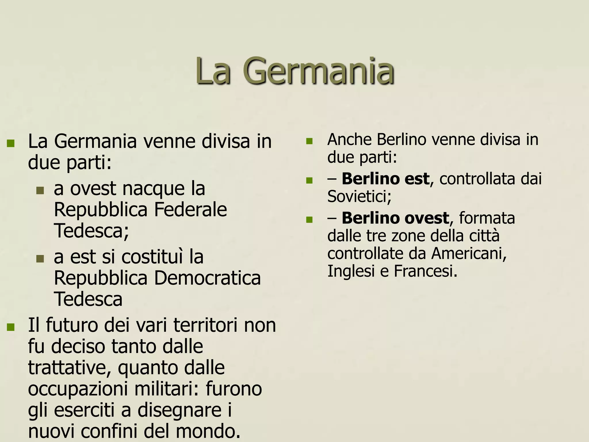Dal secondo dopoguerra | PPT