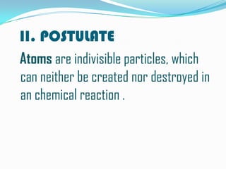 Dalton Atomic Theory | PPTX