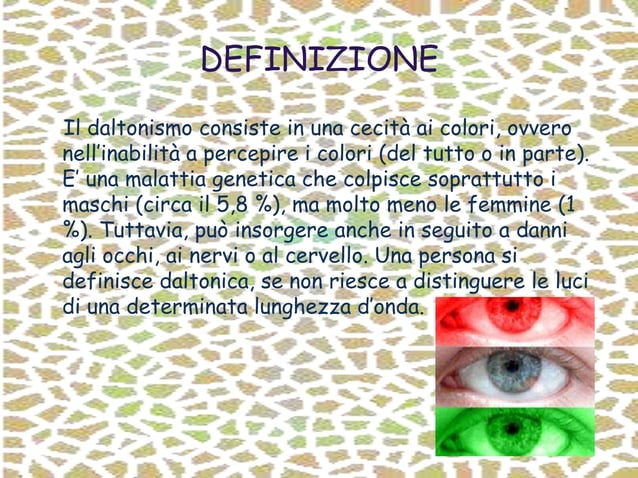 Daltonismo margherita m | PPT
