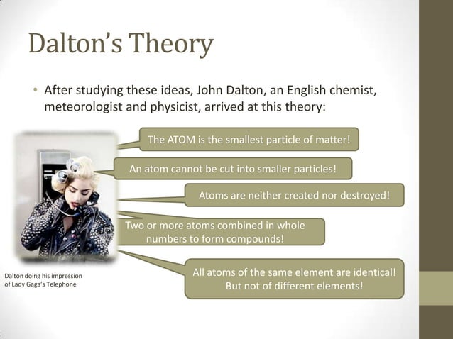 Dalton’s Atomic Theory | PPTX