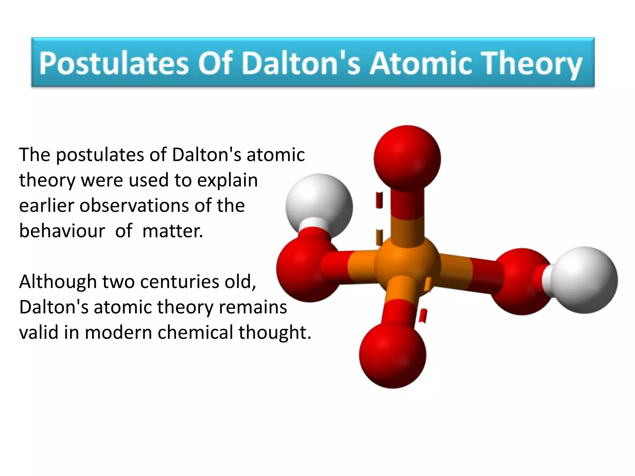 Dalton's Atomic Theory | PPTX