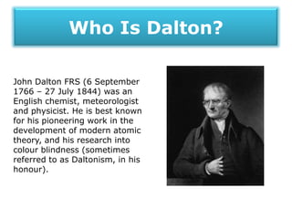 Dalton's Atomic Theory | PPTX