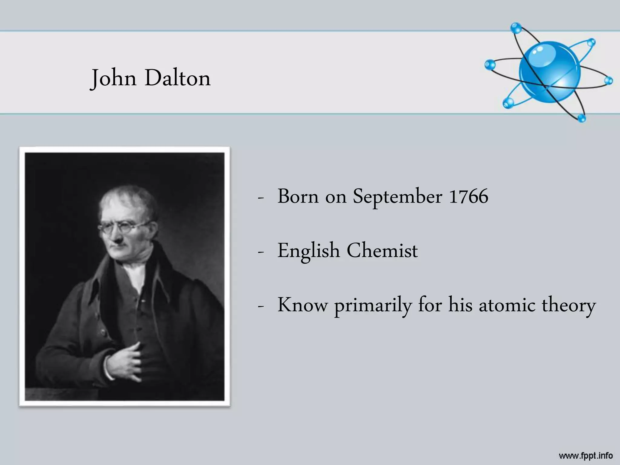 Dalton's atomic theory | PPT