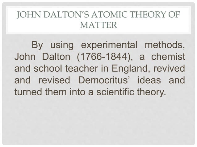 General Chemistry 1 Dalton S Atomic Theory 2 Pptx Chemistry Science