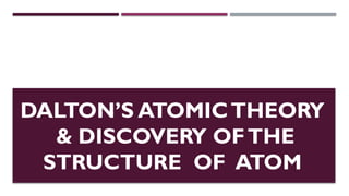 DALTON'S ATOMIC THEORY & Discovery of Structure of Atom.pptx
