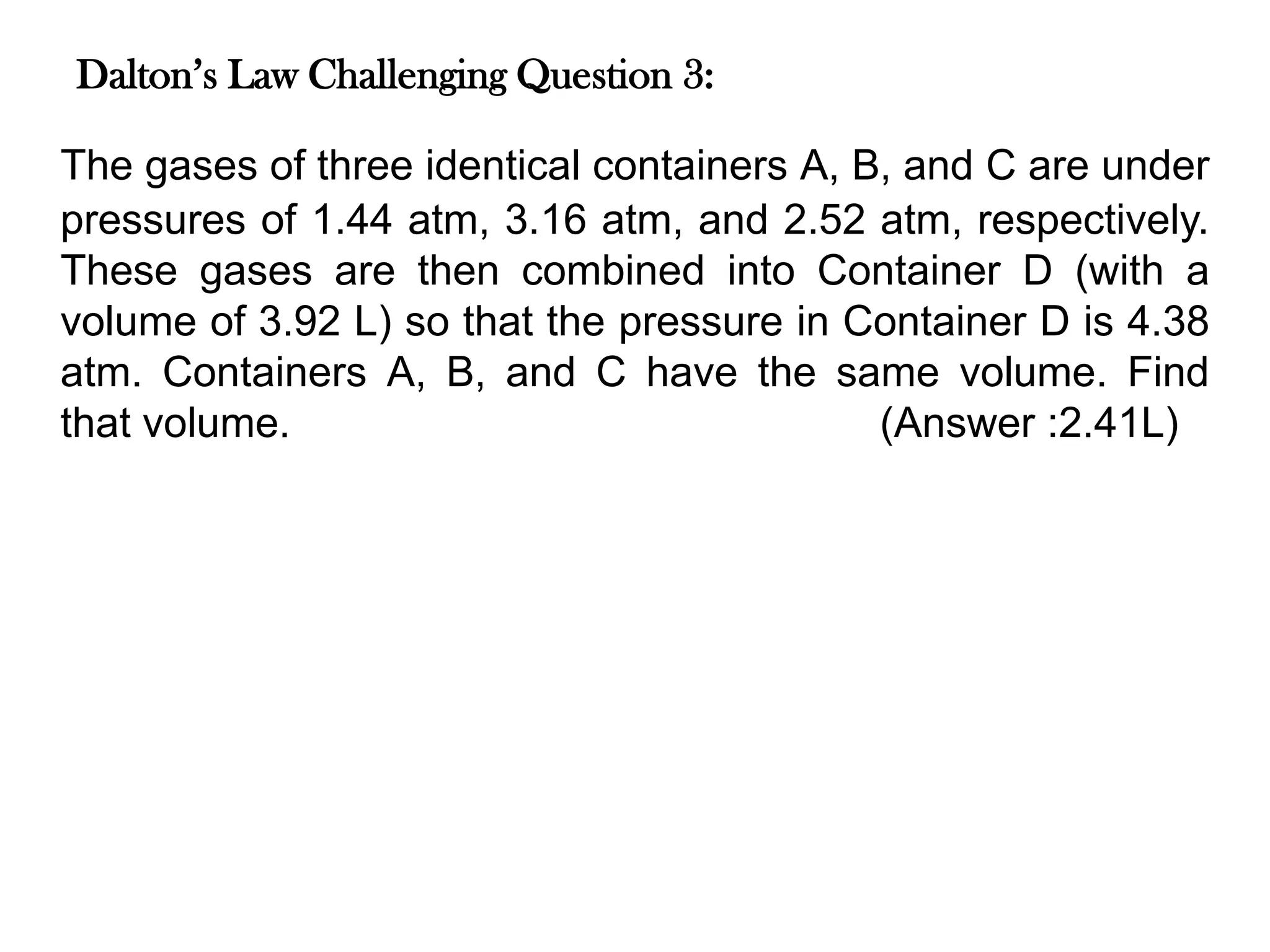 Dalton's law tutorial 5.1 | PPTX