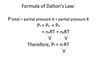 Dalton's law tutorial 5.1 | PPTX