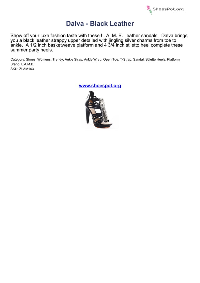 Dalva black leather shoespot review 4974 | PDF | Women\'s Shoes and ...