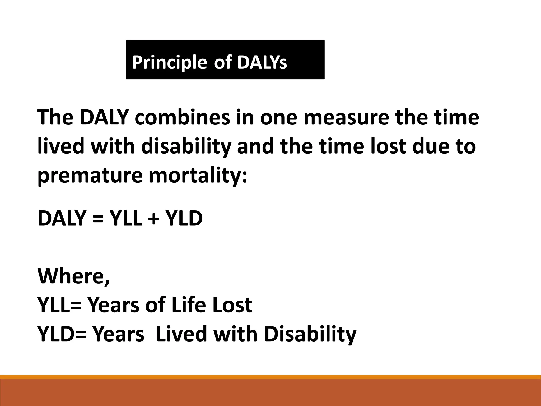 Disability Adjusted Life Years | PPTX