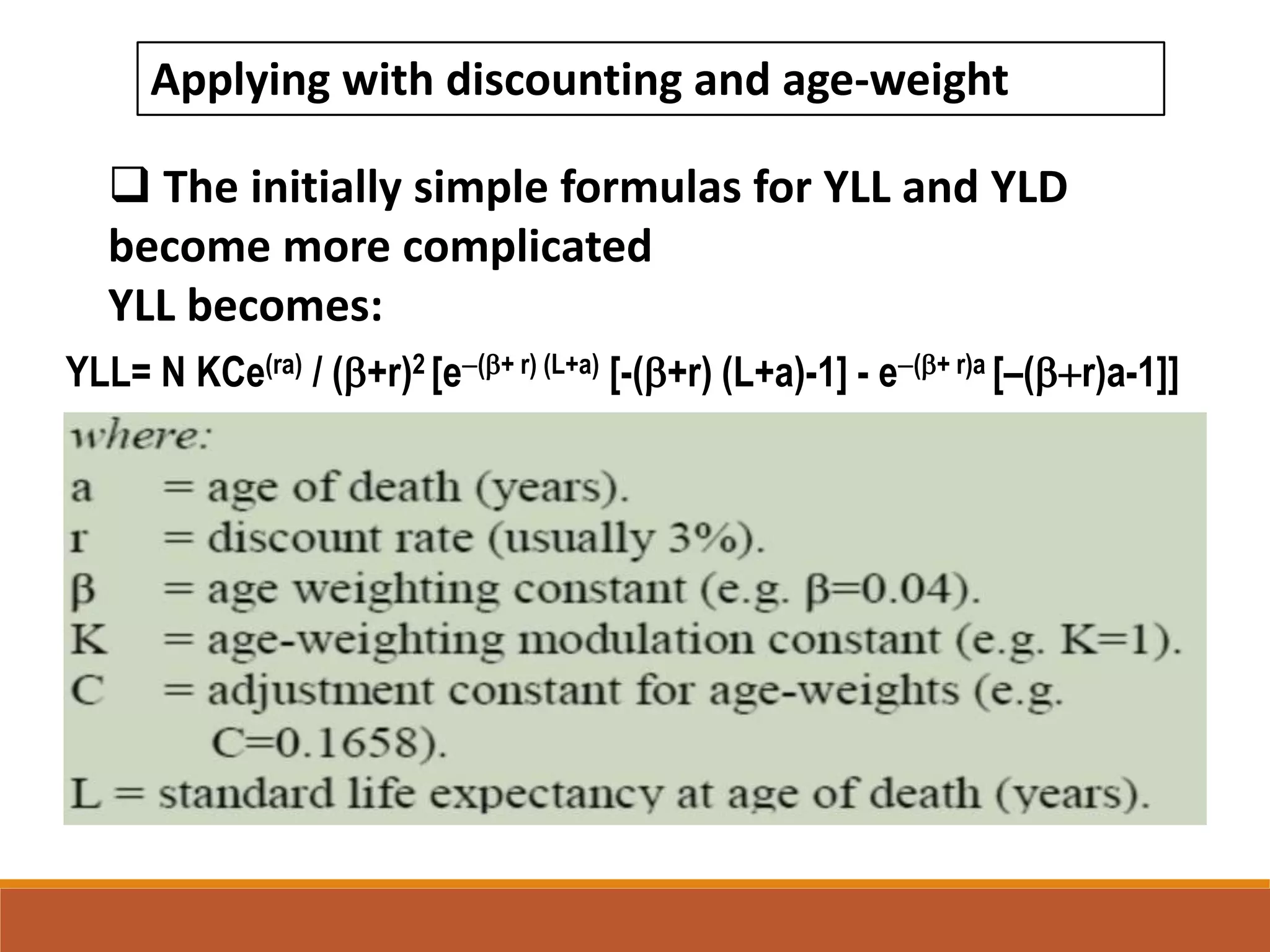 Disability Adjusted Life Years | PPTX