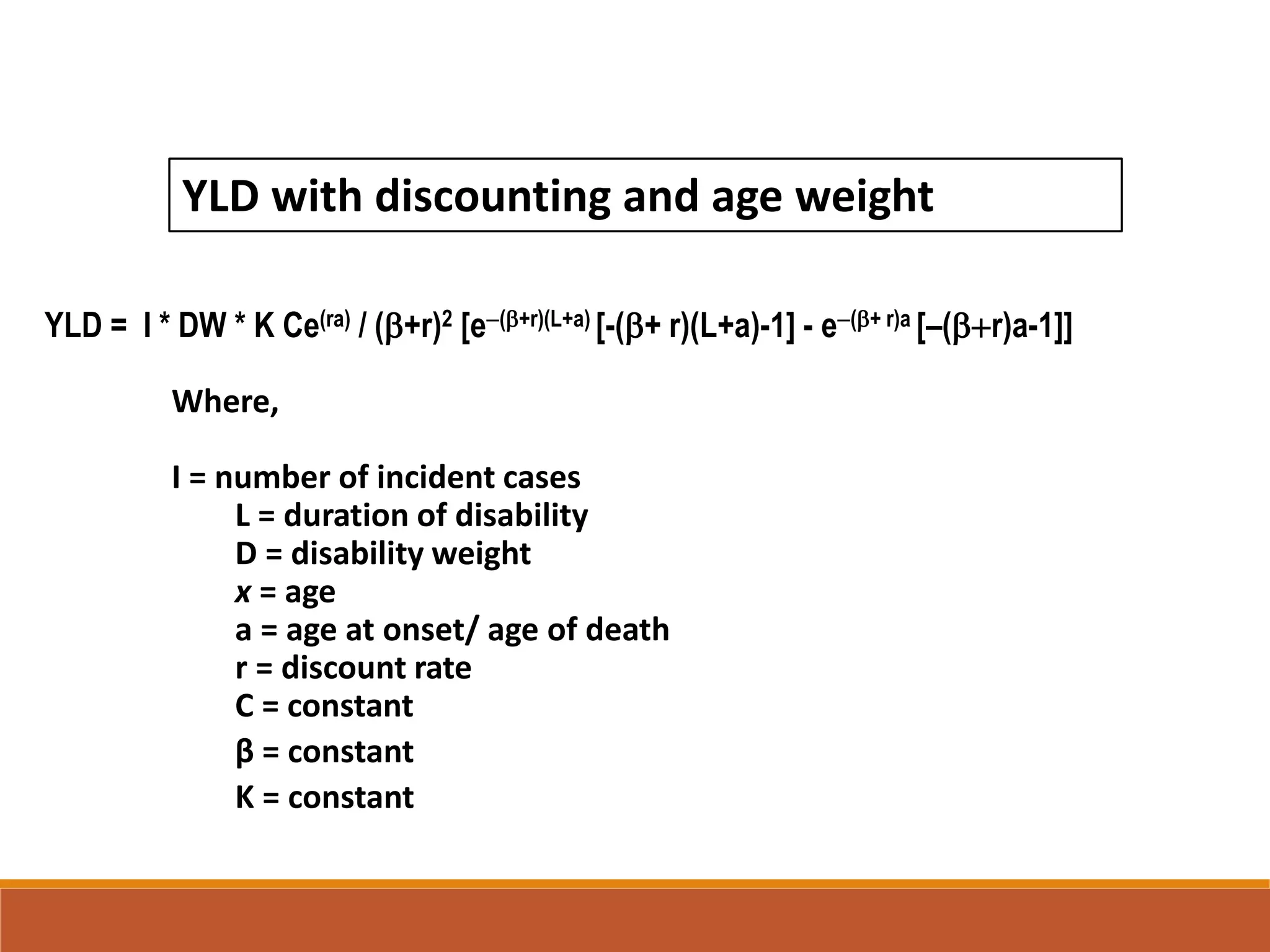 Disability Adjusted Life Years | PPTX