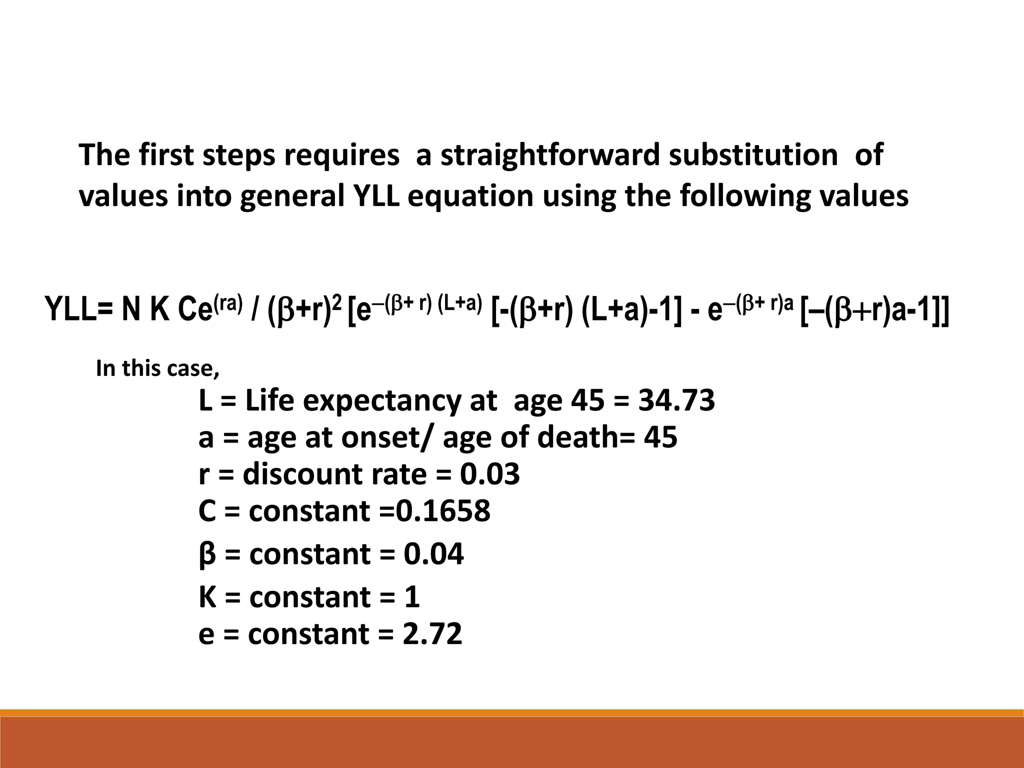 Disability Adjusted Life Years | PPTX