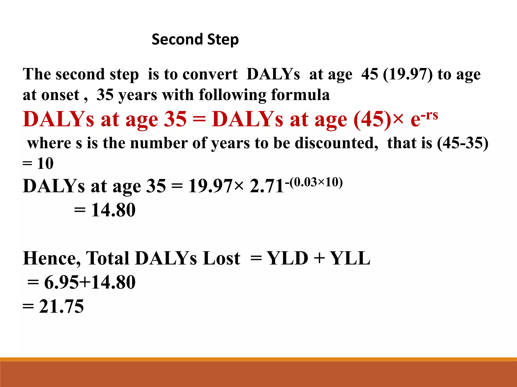 Disability Adjusted Life Years | PPTX