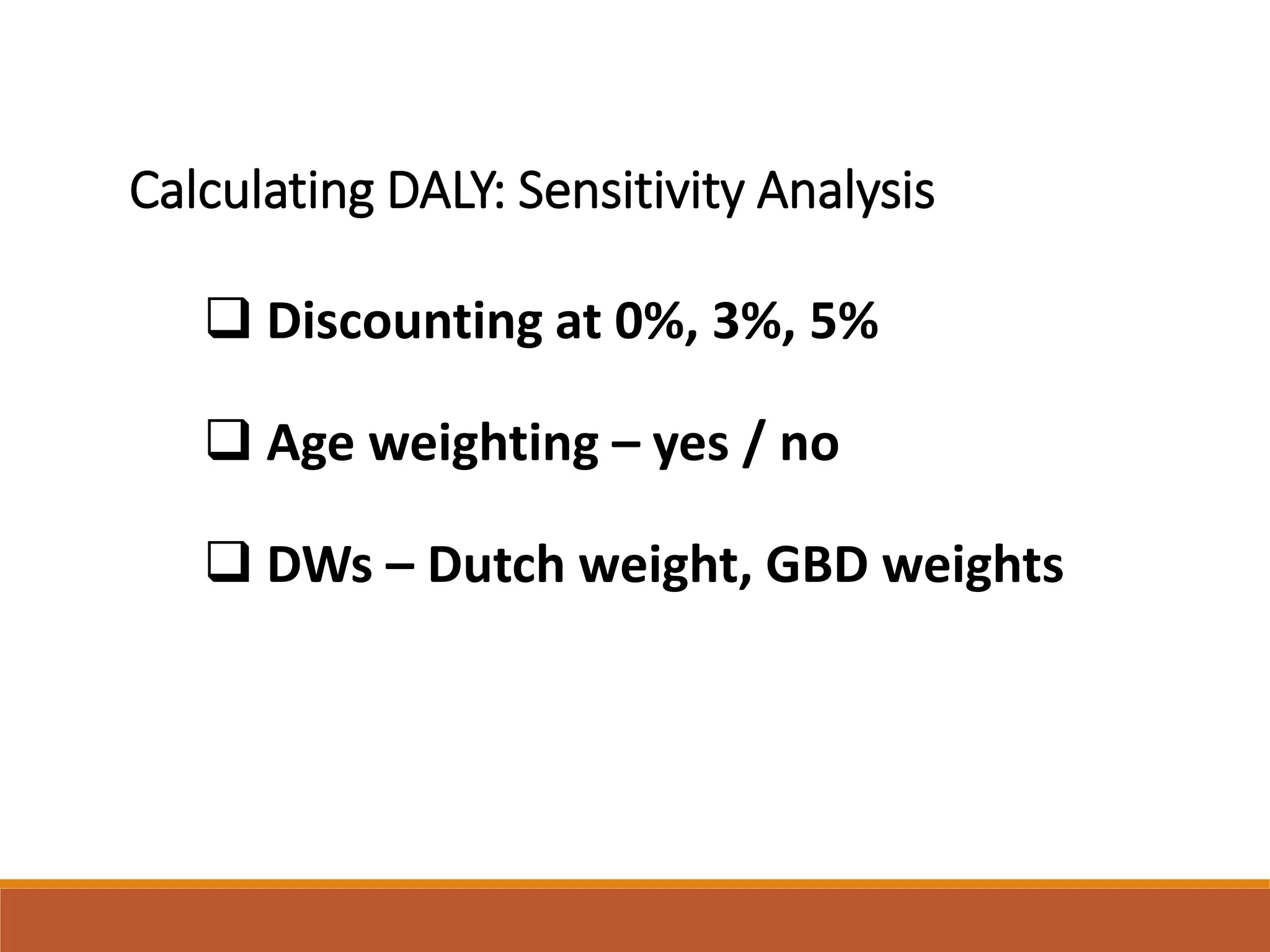 Disability Adjusted Life Years | PPTX