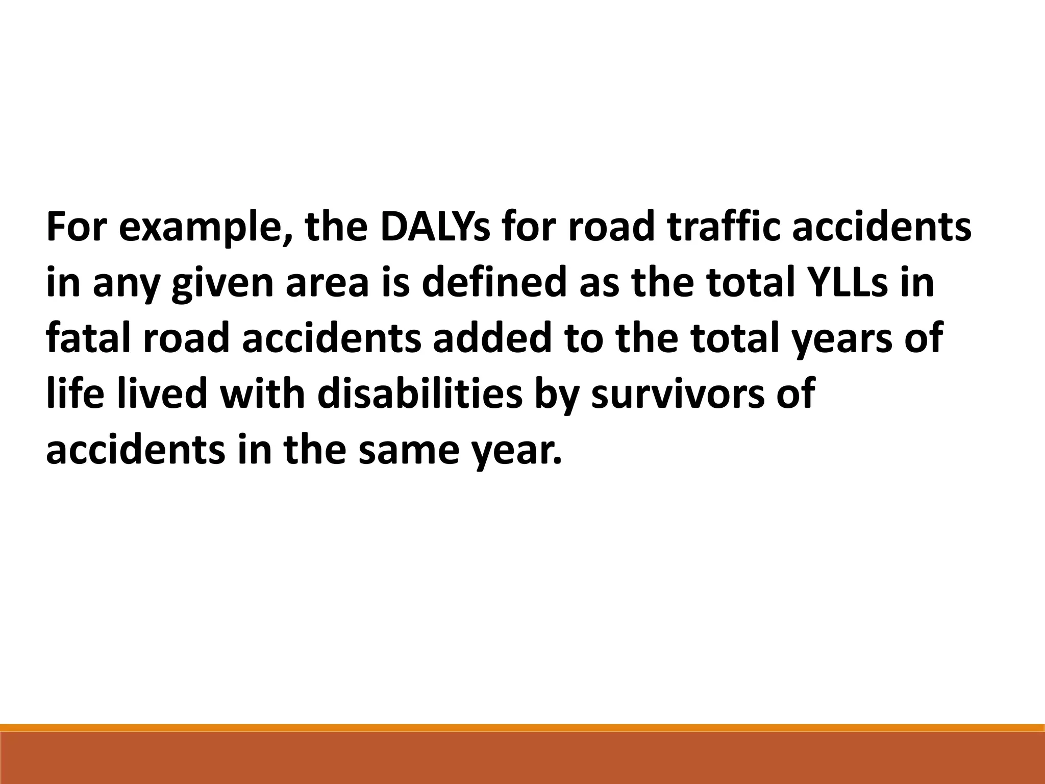 Disability Adjusted Life Years | PPTX