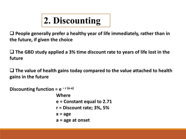 Disability Adjusted Life Years | PPTX | Diseases and Conditions ...