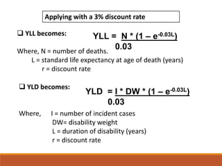 Disability Adjusted Life Years | PPTX