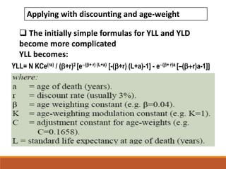 Disability Adjusted Life Years | PPTX