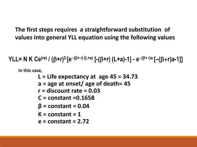 Disability Adjusted Life Years | PPTX | Diseases and Conditions ...