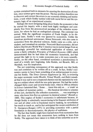 FREDERICK SODDY ECONOMICAL THOUGHT, Heman Daly | PDF