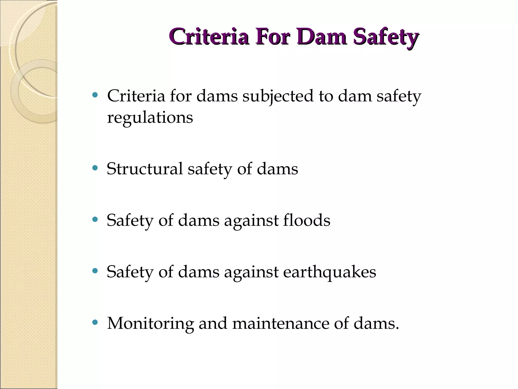 Dam safety & Safety Devices | PPT