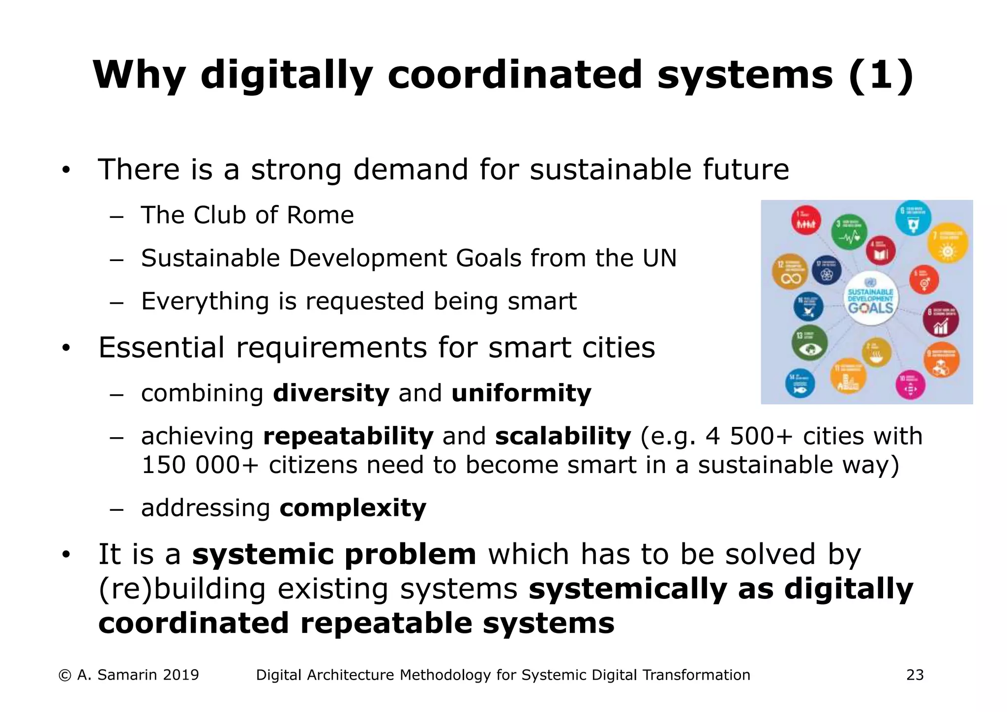 Digital Architecture Methodology for Systemic Digital Transformation (Smart Cities are an ...