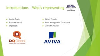 The Great Data Debate (1) Launch of DAMA DQ Dimensions White Paper | PPT