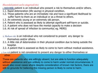 Dama,absconded & out on pass med staff responsibility | PPTX