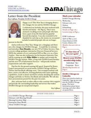 Dama chicago newsletter_2012_issue_1 | PDF | Databases | Computer ...