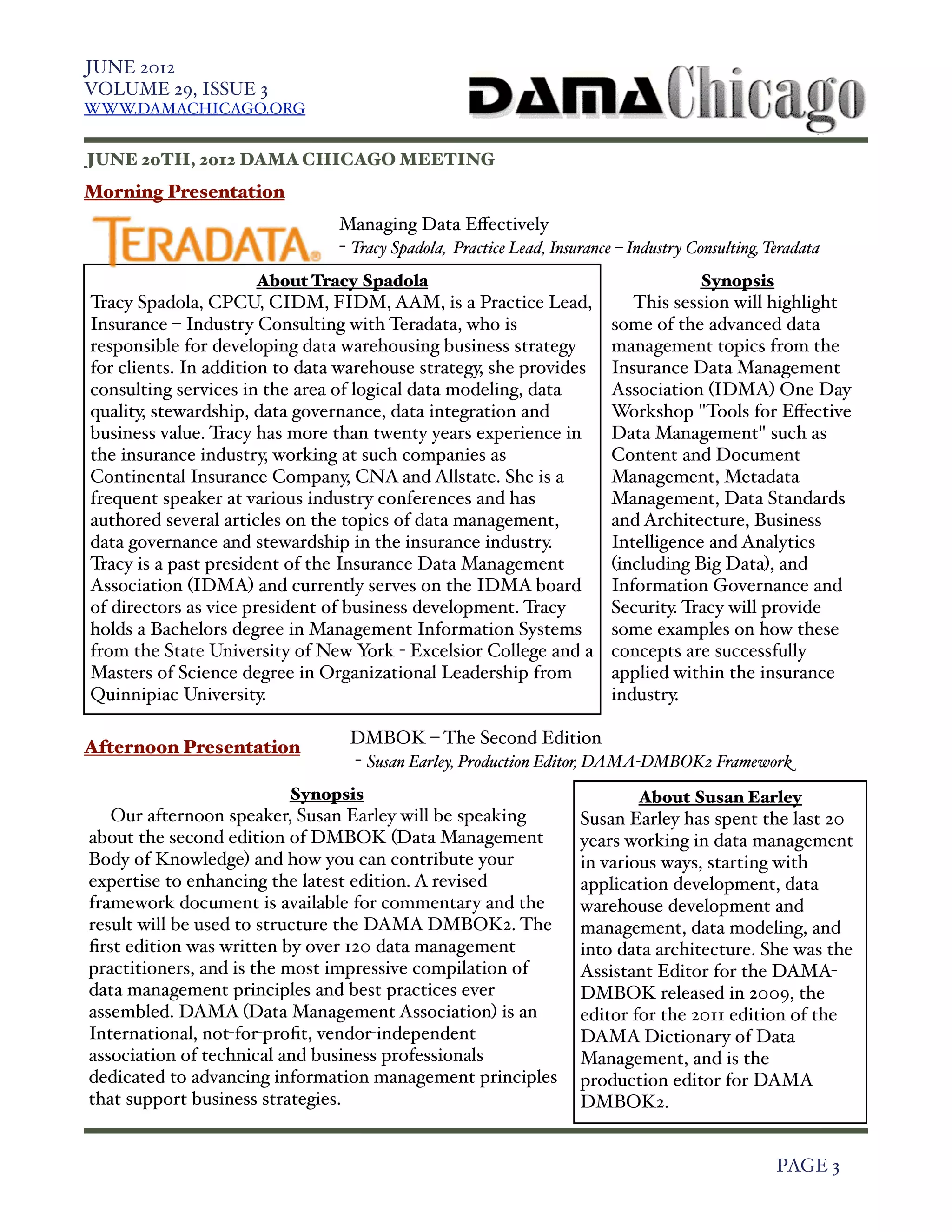 Dama Chicago June 2012 Newsletter | PDF