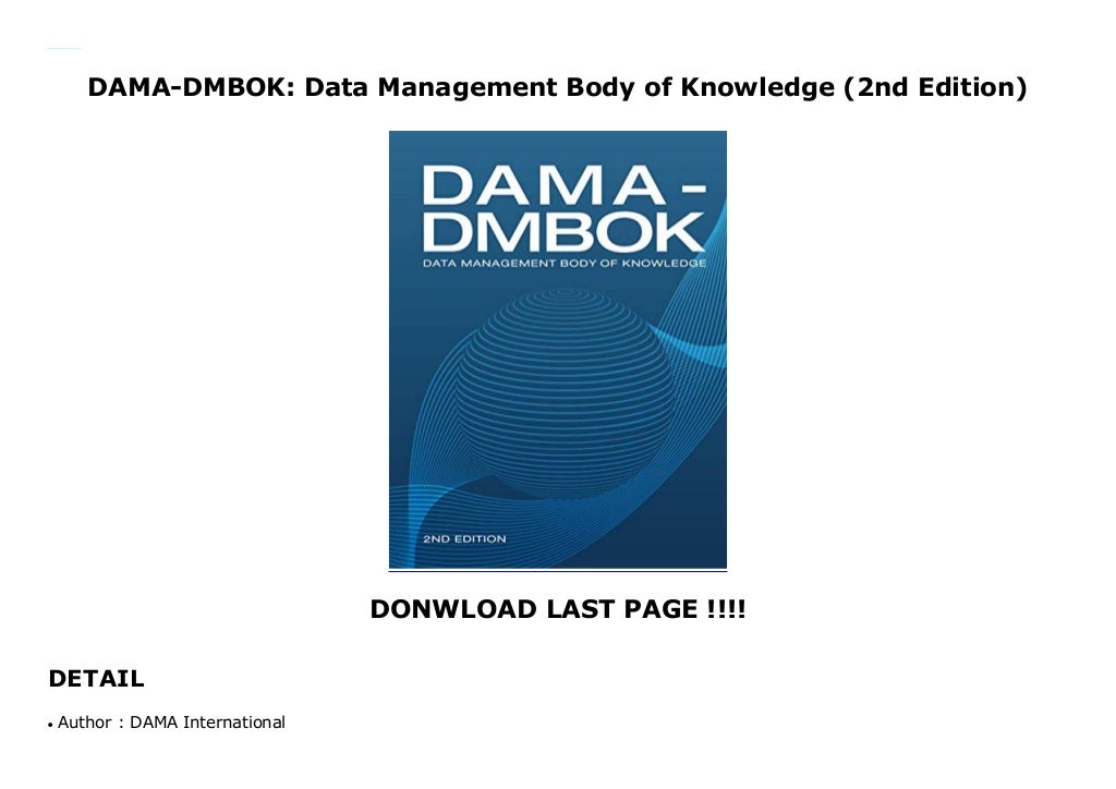 DAMA-DMBOK: Data Management Body of Knowledge (2nd Edition)