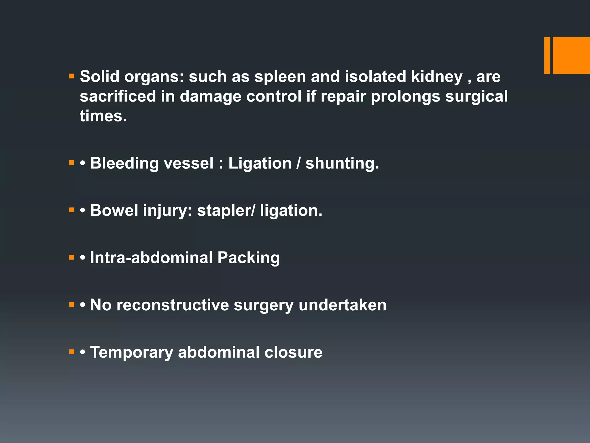 Damage control surgery principles and sohag university hospitals trials ...