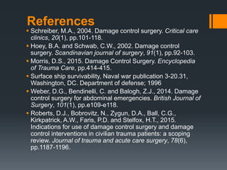 Damage control surgery principles and sohag university hospitals trials ...