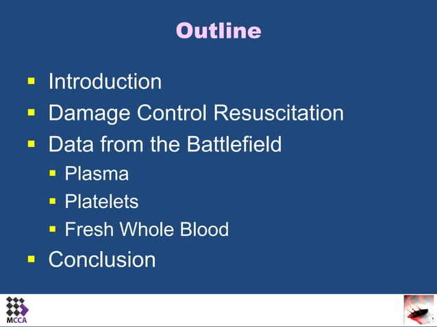 Damage Control Resuscitation | PPTX | First Aid | Injuries