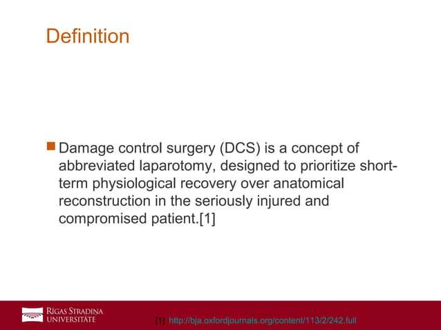 Damage control-surgery | PPT | First Aid | Injuries