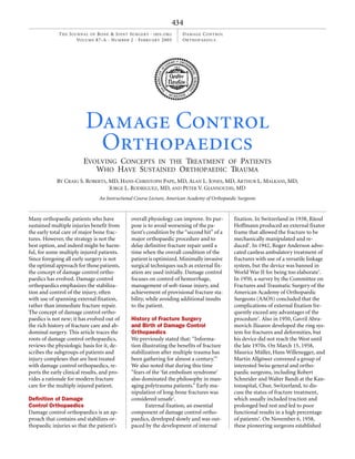 Damage Control Orthopaedic Tyo Control de Daños | PDF