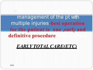 Damage control orthopaedics (dco) | PPTX