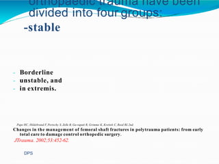 Damage control orthopaedics (dco) | PPTX