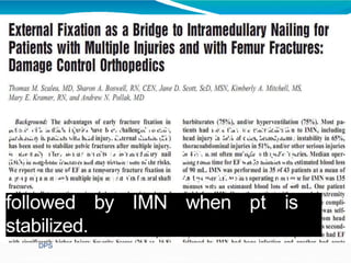 Damage control orthopaedics (dco) | PPTX