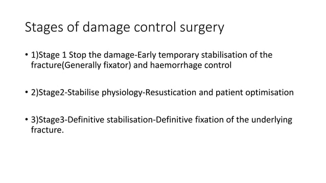 Damage control orthopedics | PPTX