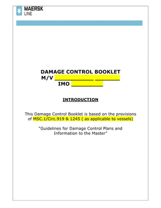 damage control plan.pdf apply for ships built after 1992 | PDF